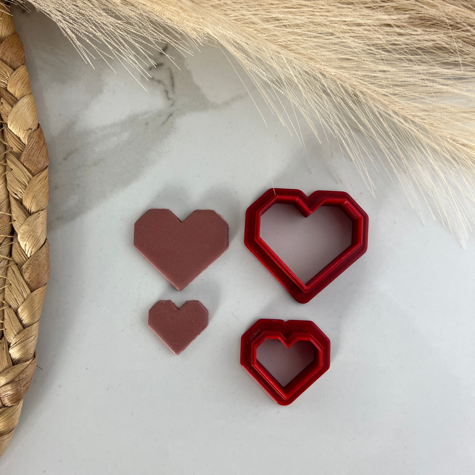 Corner Heart Valentine's Day Polymer Clay Cutter – Aknot Designs